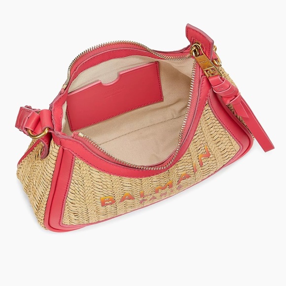 Balmain | Bags | B Army Raffia Shoulder Bag Balmain | Poshmark